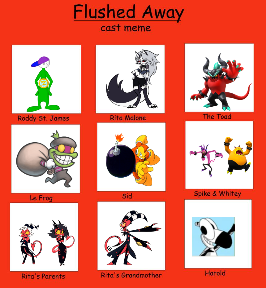 My Flushed Away Cast By Turboman8 On Deviantart