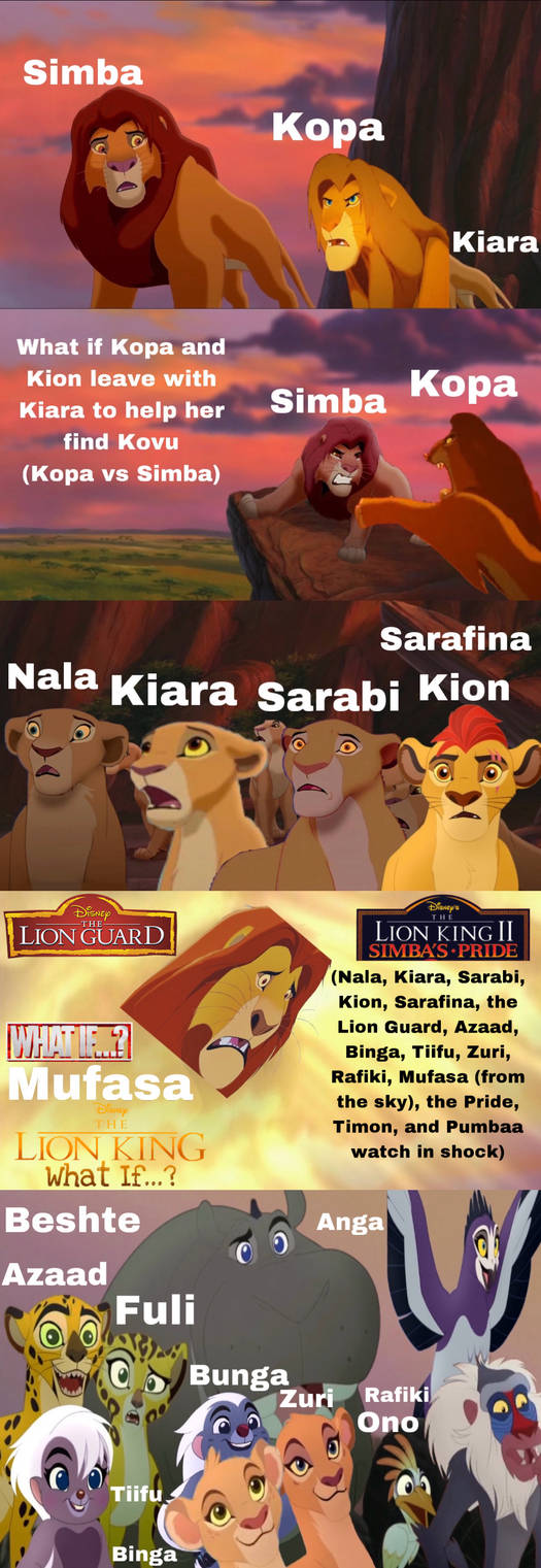 What If Kopa And Kion Help Kiara Find Kovu By Masteroflaughter On Deviantart