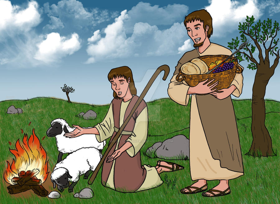 Cain And Abel Coloured By Artelizdesouza On DeviantArt cain-and-abel-coloured-by-artelizdesouza-on-deviantart