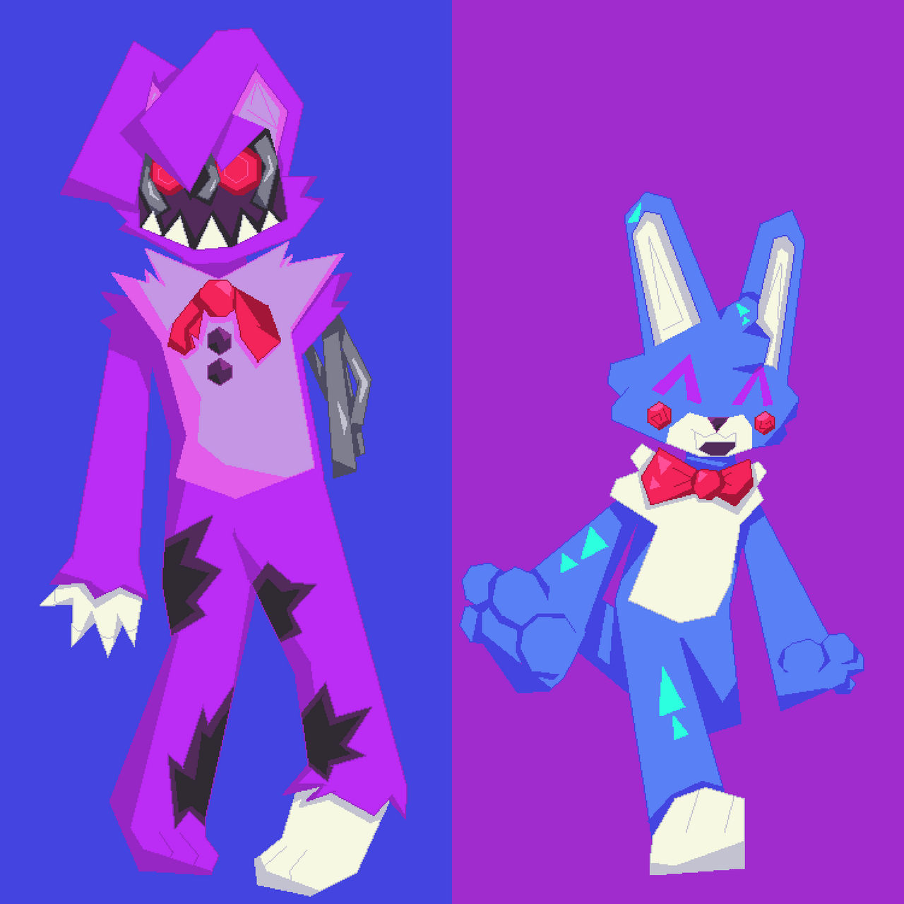 The Fnaf 2 Bonnies By Onyxthemoth On Deviantart