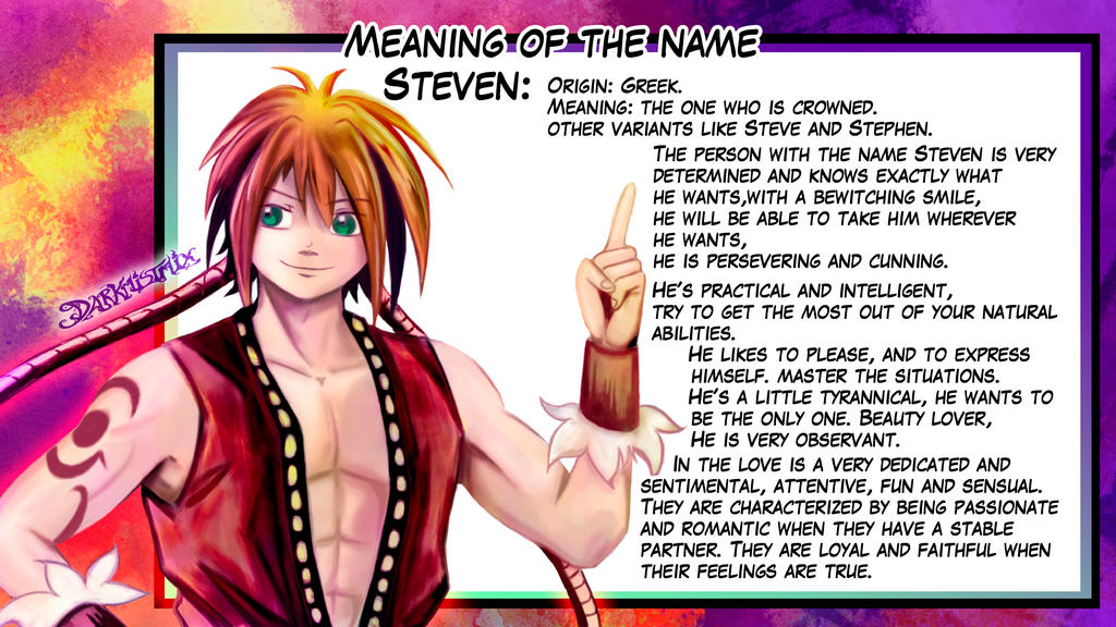 Steven Meaning Of The Name By Darkmistmix On DeviantArt steven-meaning-of-the-name-by-darkmistmix-on-deviantart