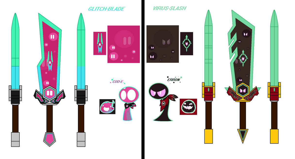 Glitch Blade And Virus Slash 2 0 By Konixthehedgehog On Deviantart