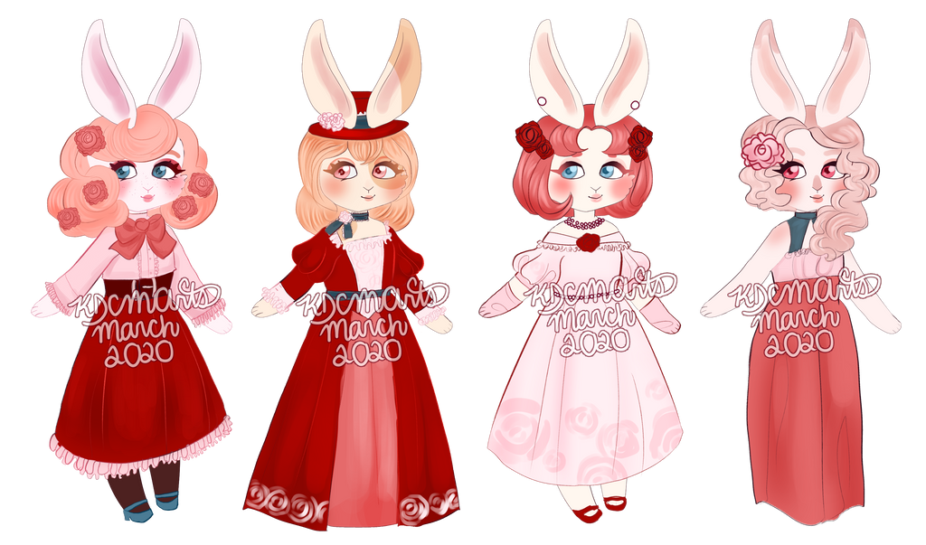 Open 44 Set 18rosie Bunnies By Kdcmarts On Deviantart