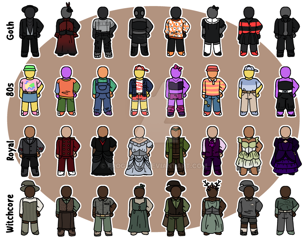 Outfit Mass Batch Open By Frogbirds On Deviantart