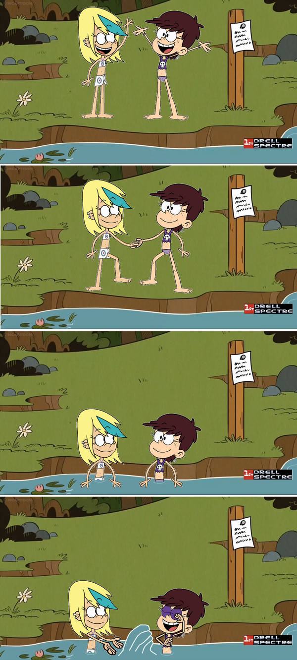 Luna And Sam Playing In Water By Firstdrellspectre On Deviantart