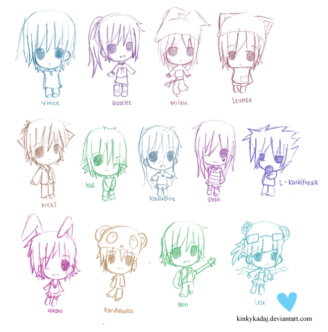 Mini Chibis by KinkyKadaj on DeviantArt