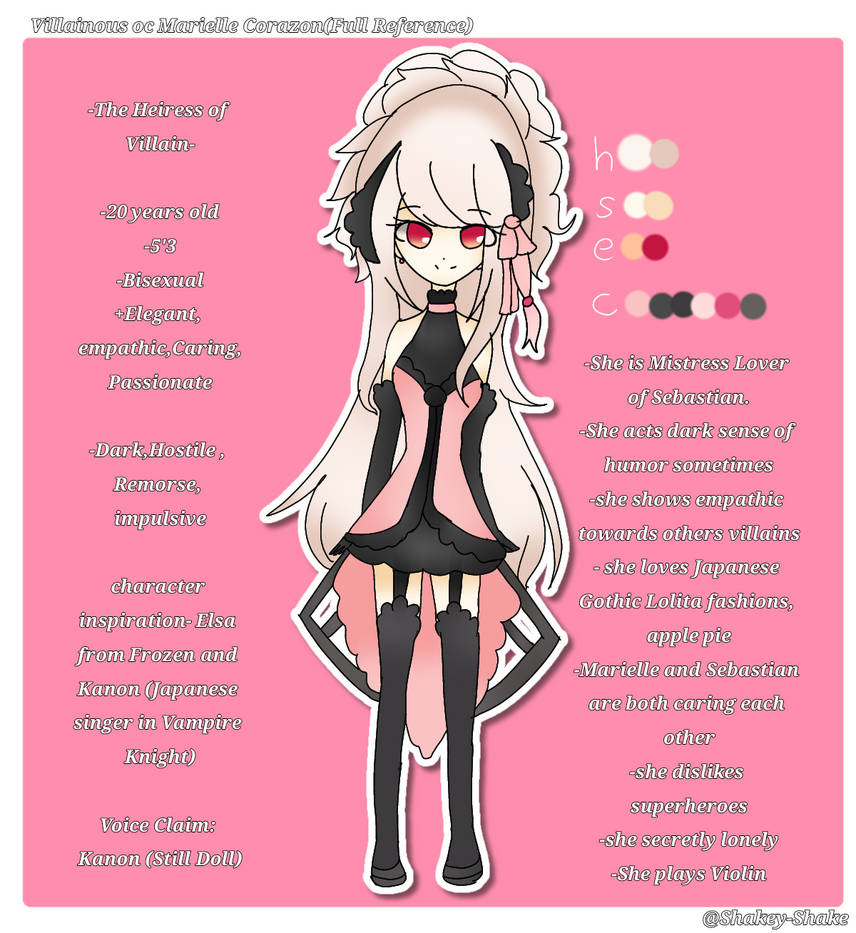 Villainous Oc Full Reference Marielle Corazon By Shakey Shake On Deviantart