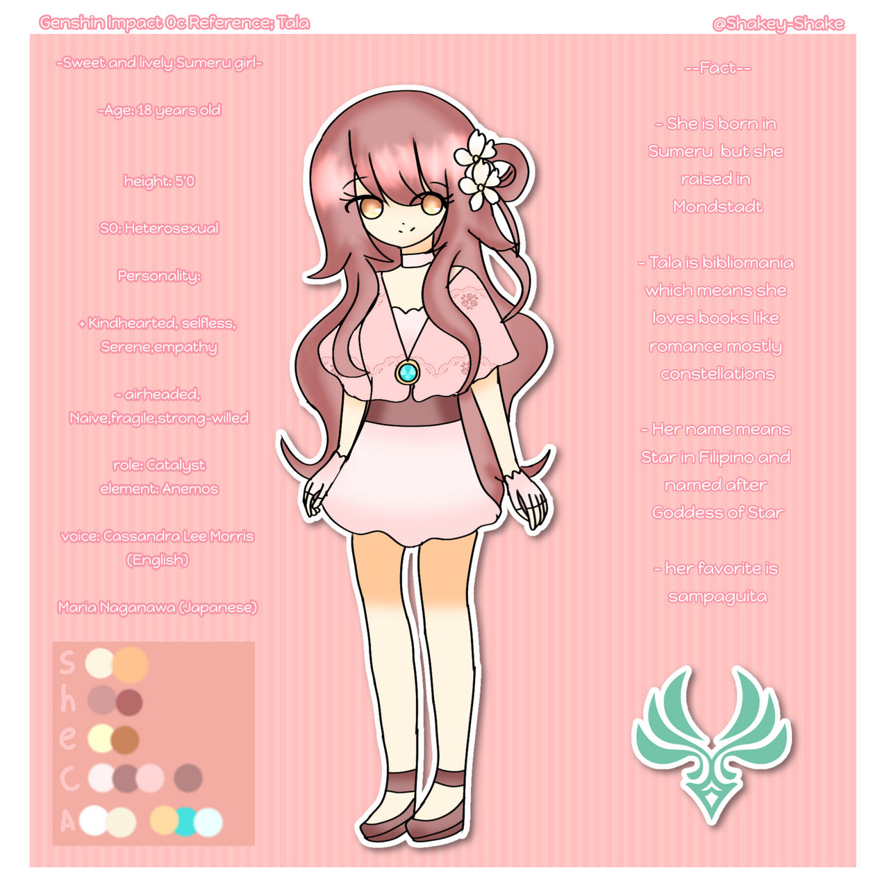 Genshin Impact Oc Reference Tala By Shakey Shake On Deviantart