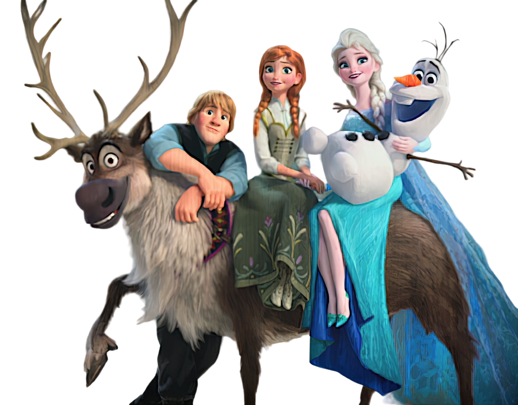 Anna Elsa Kristoff Olaf And Sven Png 9 By Jakeysamra
