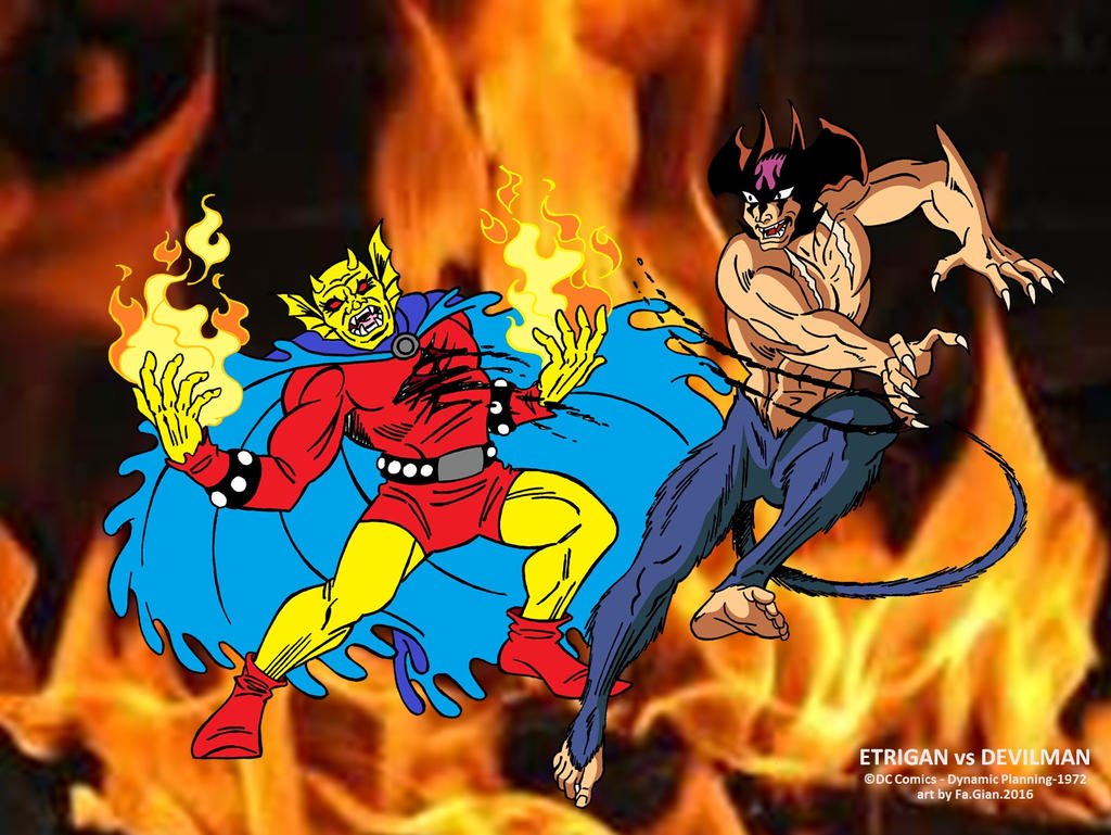 Etrigan vs Devilman - 1972 by FaGian on DeviantArt Etrigan vs Devilman - 1972 by FaGian on DeviantArt