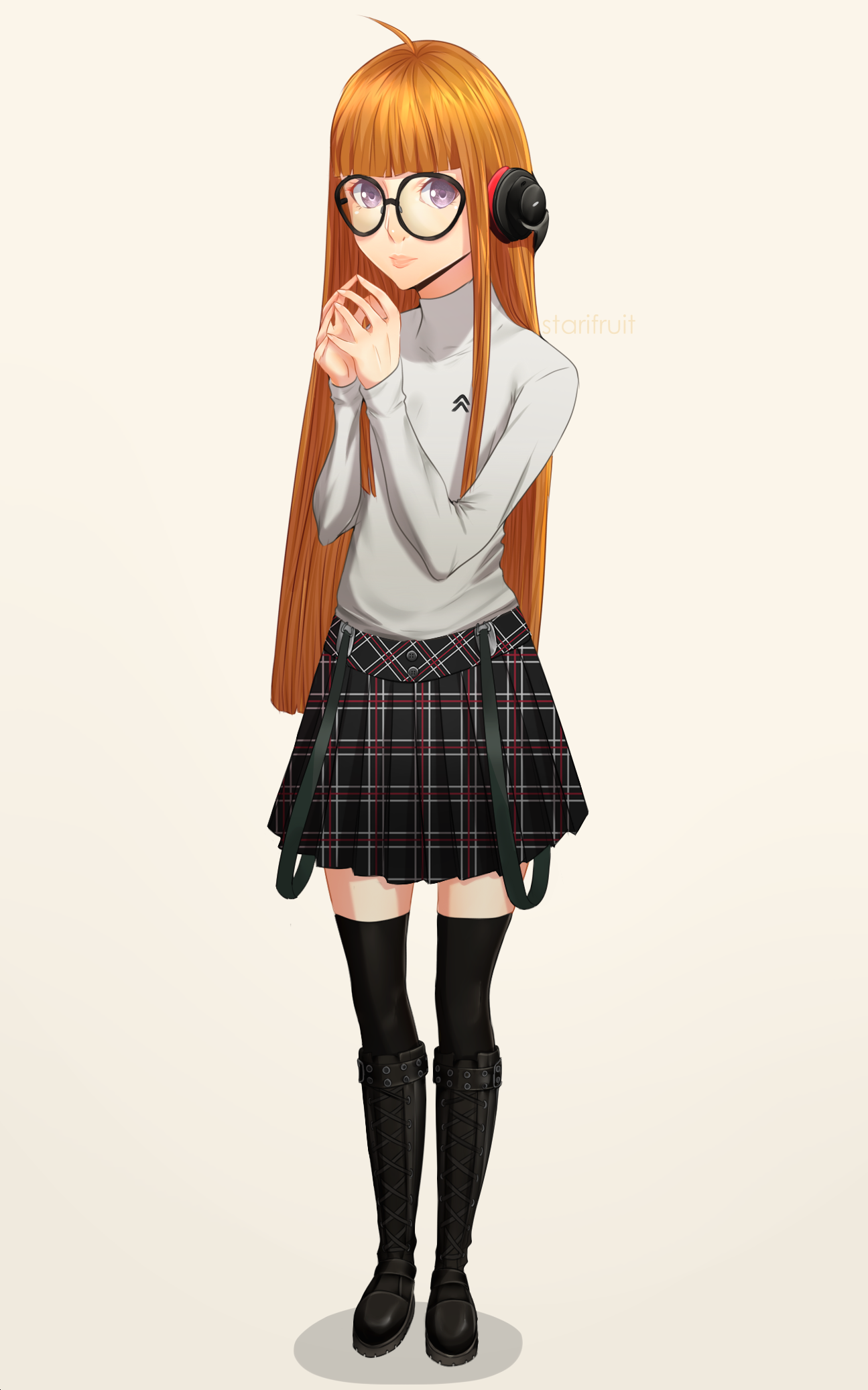 Futaba In A Shujin Uniform By Akirinx On Deviantart