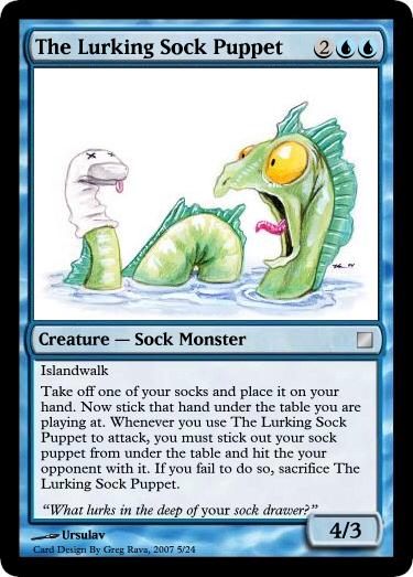 MtG: The Lurking Sock Puppet by kobold144 on DeviantArt
