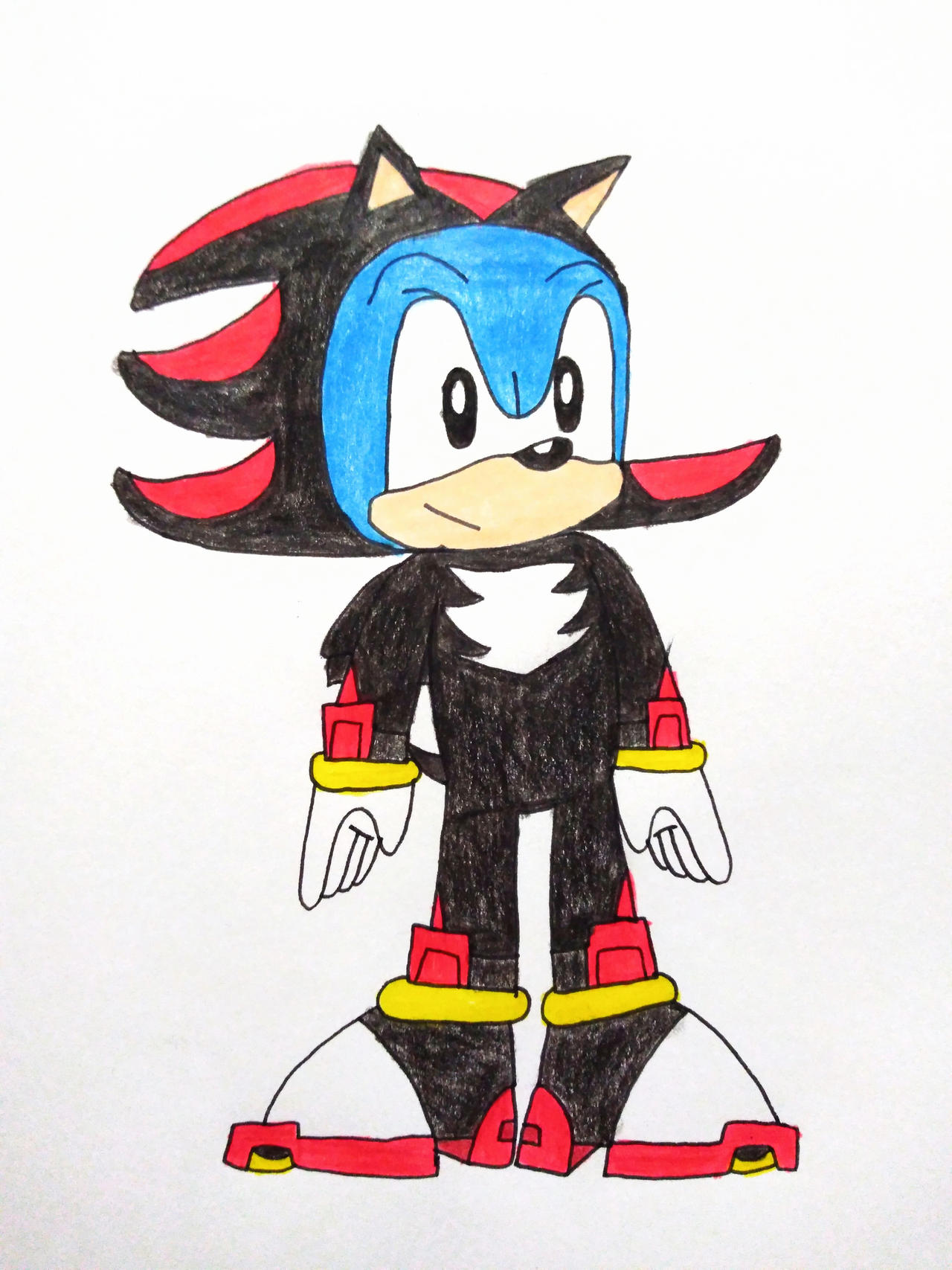 Classic Sonic In A Shadow Costume By Sonicking2988 On Deviantart