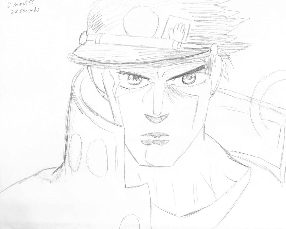 Jotaro kujo quick sketch by candondor on DeviantArt Jotaro kujo quick sketch by candondor on DeviantArt