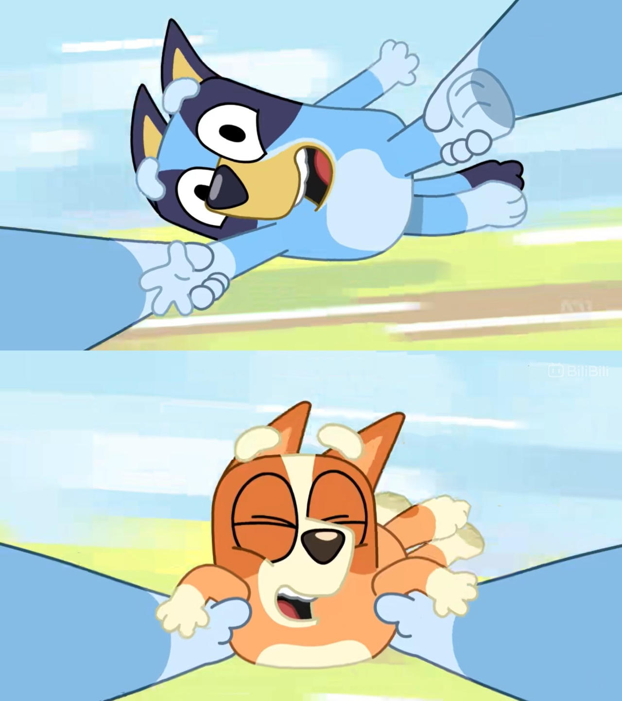 Bluey And Bingo Playing With Their Dad By Matuta2002 On Deviantart
