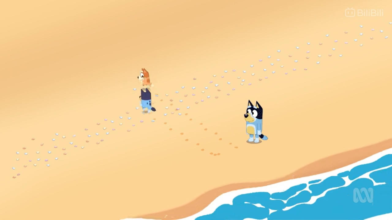 Bluey And Bingo Running On The Beach By Matuta2002 On Deviantart