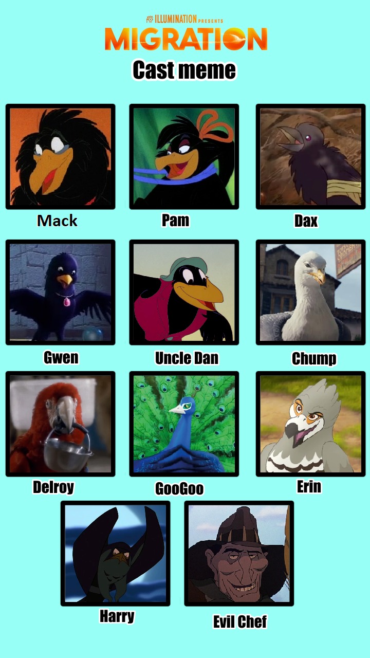 Migration (cast meme) by matuta2002 on DeviantArt Migration (cast meme) by matuta2002 on DeviantArt