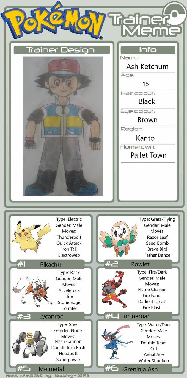 Pokemon Light And Darkness Ash Team By Dragodanir On Deviantart