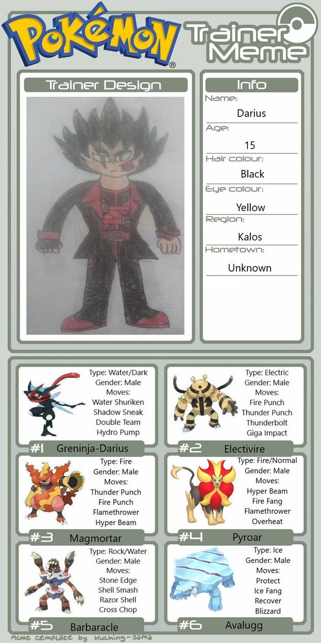 Pokemon Light And Darkness Darius Team By Dragodanir On Deviantart