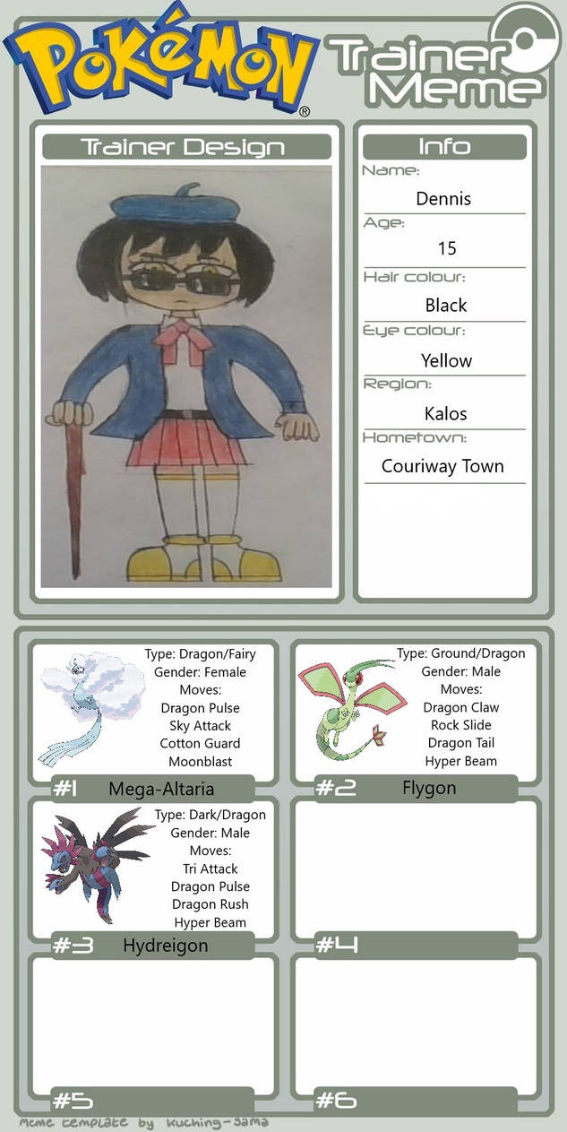 Pokemon Light And Darkness Dennis Team By Dragodanir On Deviantart