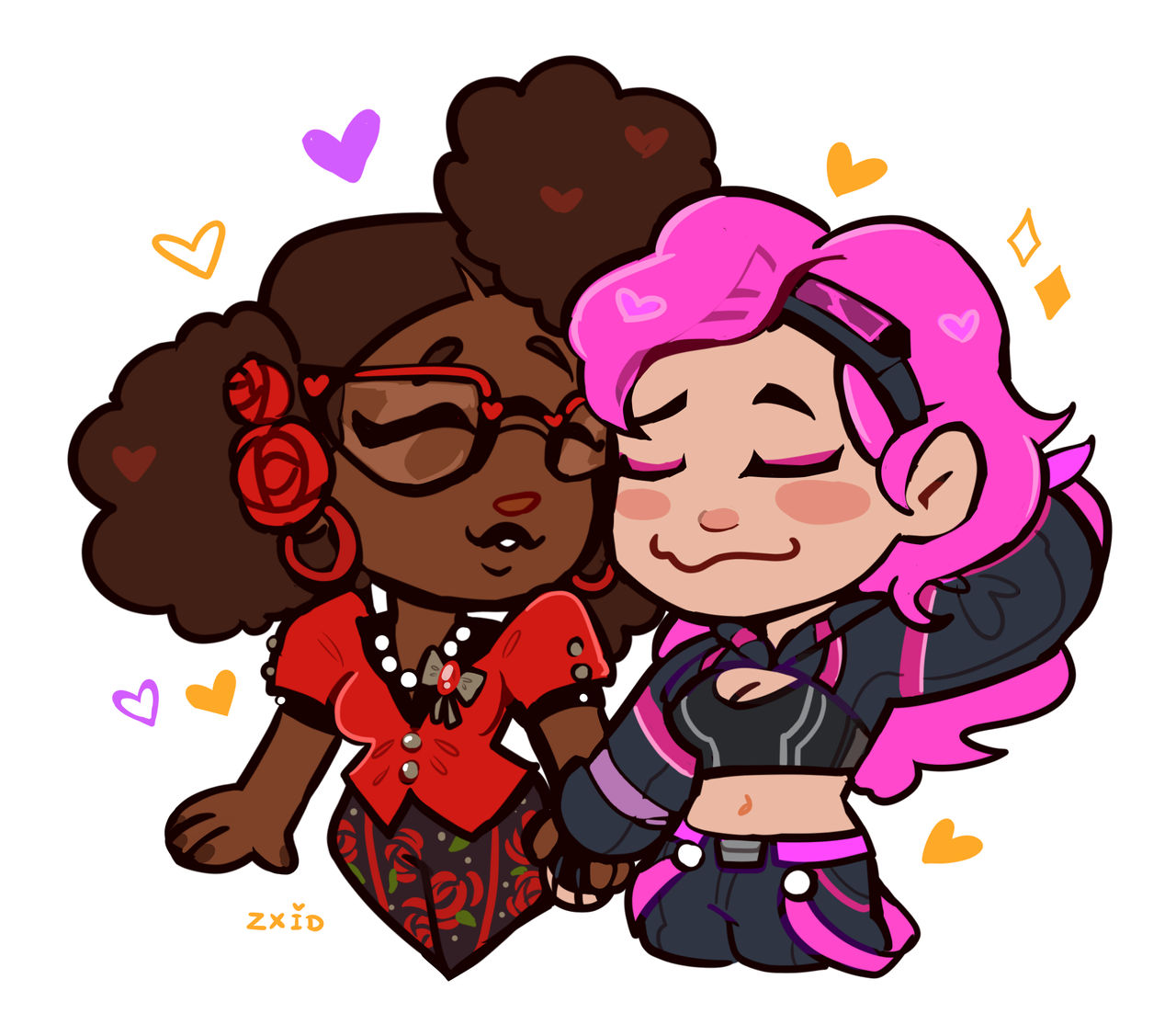 Dbd Elodie Rakoto X Yui Kimura Chibis By Zxid On Deviantart