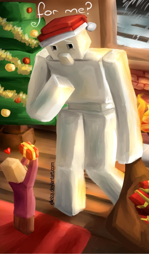 A Minecraft Christmas By Ellielza On Deviantart