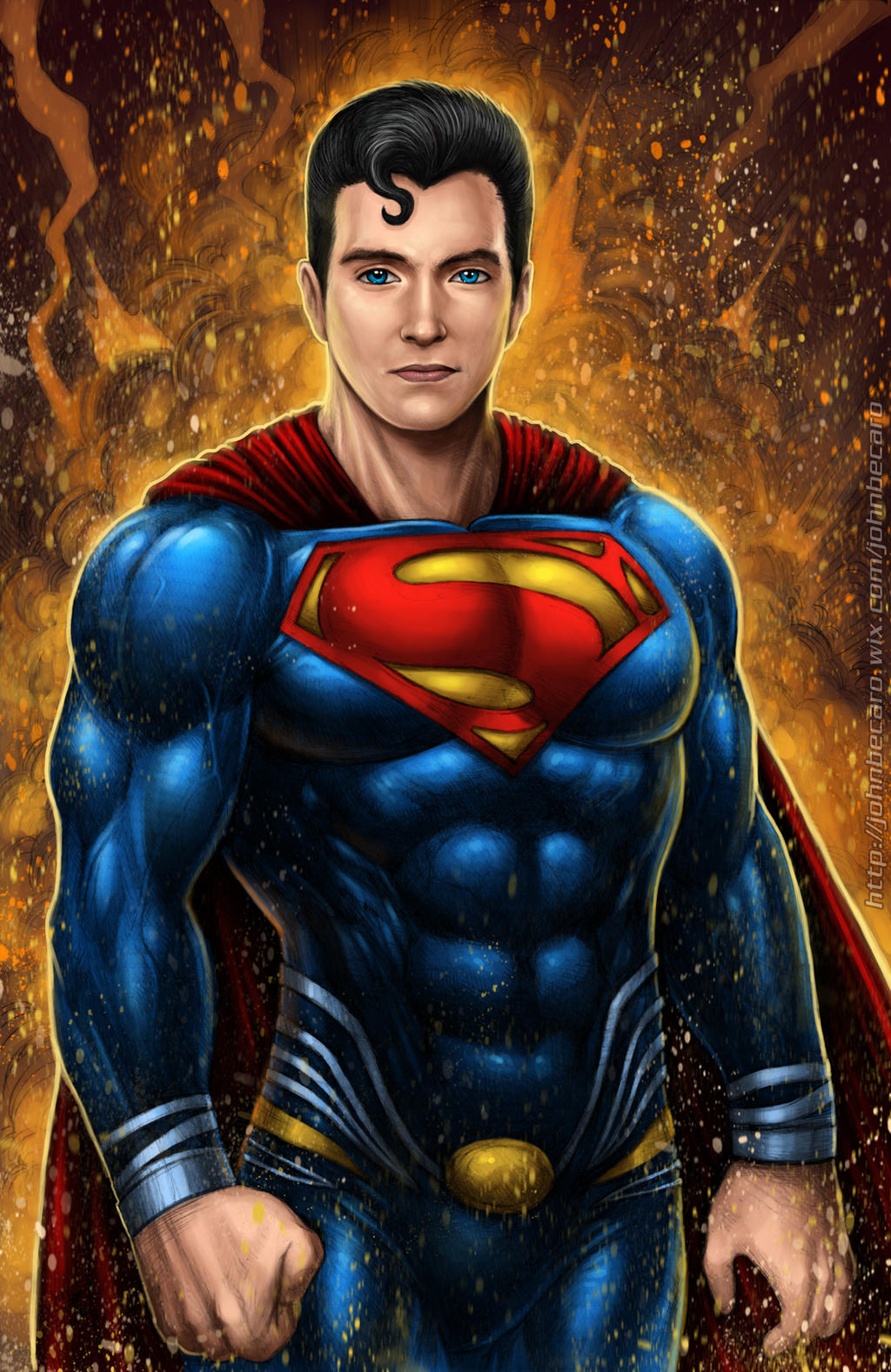 Superman Colored By Johnbecaro On Deviantart