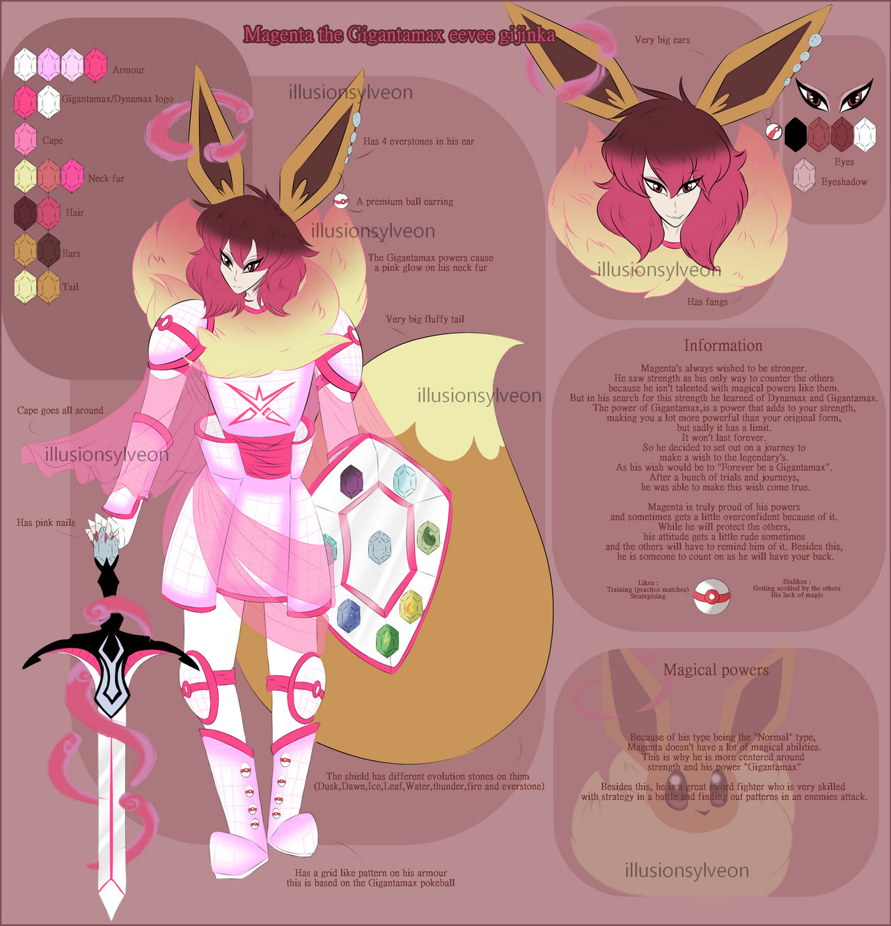 Magenta The Gigantamax Eevee Gijinka By Illusionsylveon On Deviantart