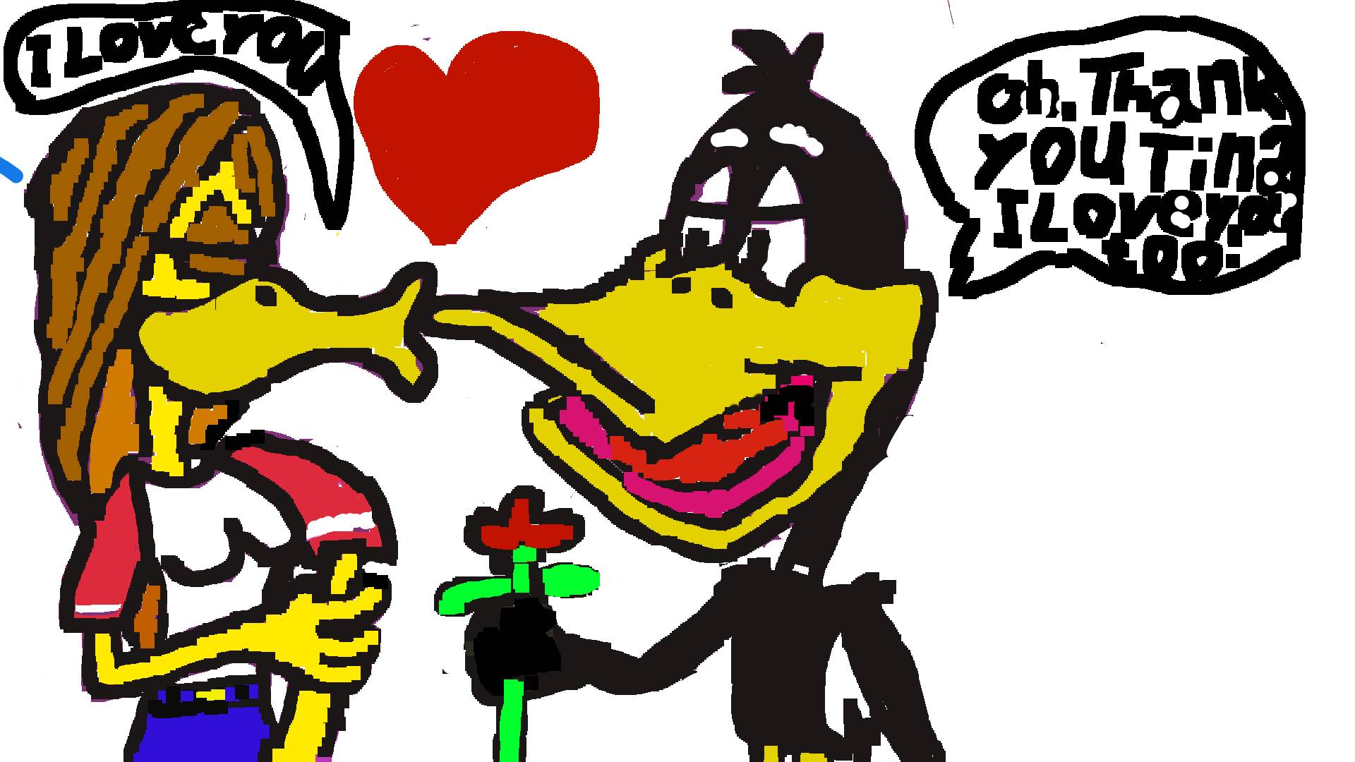 Daffy Duck And Tina Russo In Date By Ff040776 On Deviantart