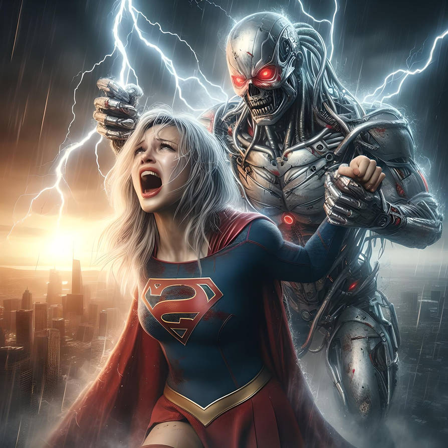 0113 Supergirl Rooftop Torture Blue Costtume By Anoyranoyranoyr On
