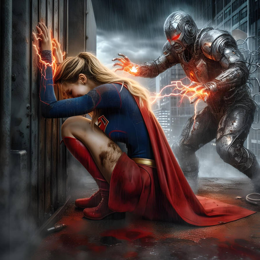 0176 Supergirl Rooftop Torture Blue Costtume By Anoyranoyranoyr On