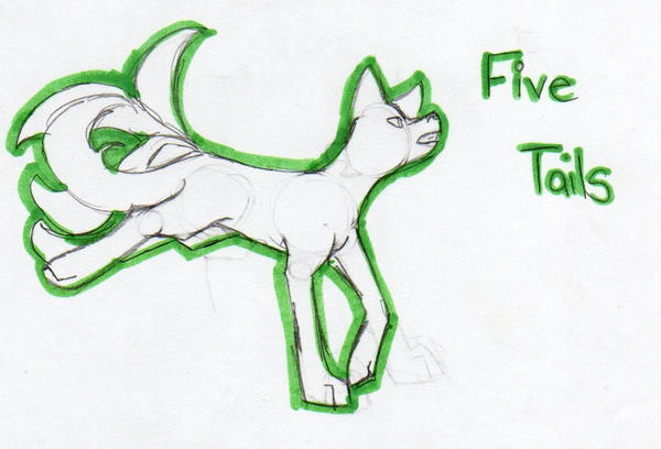 my version of the five tails by Sitsuke-Sasaki on DeviantArt