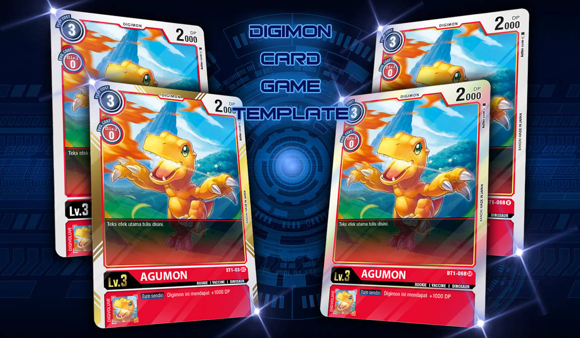 Digimon Card Game Template By Asky777 On Deviantart