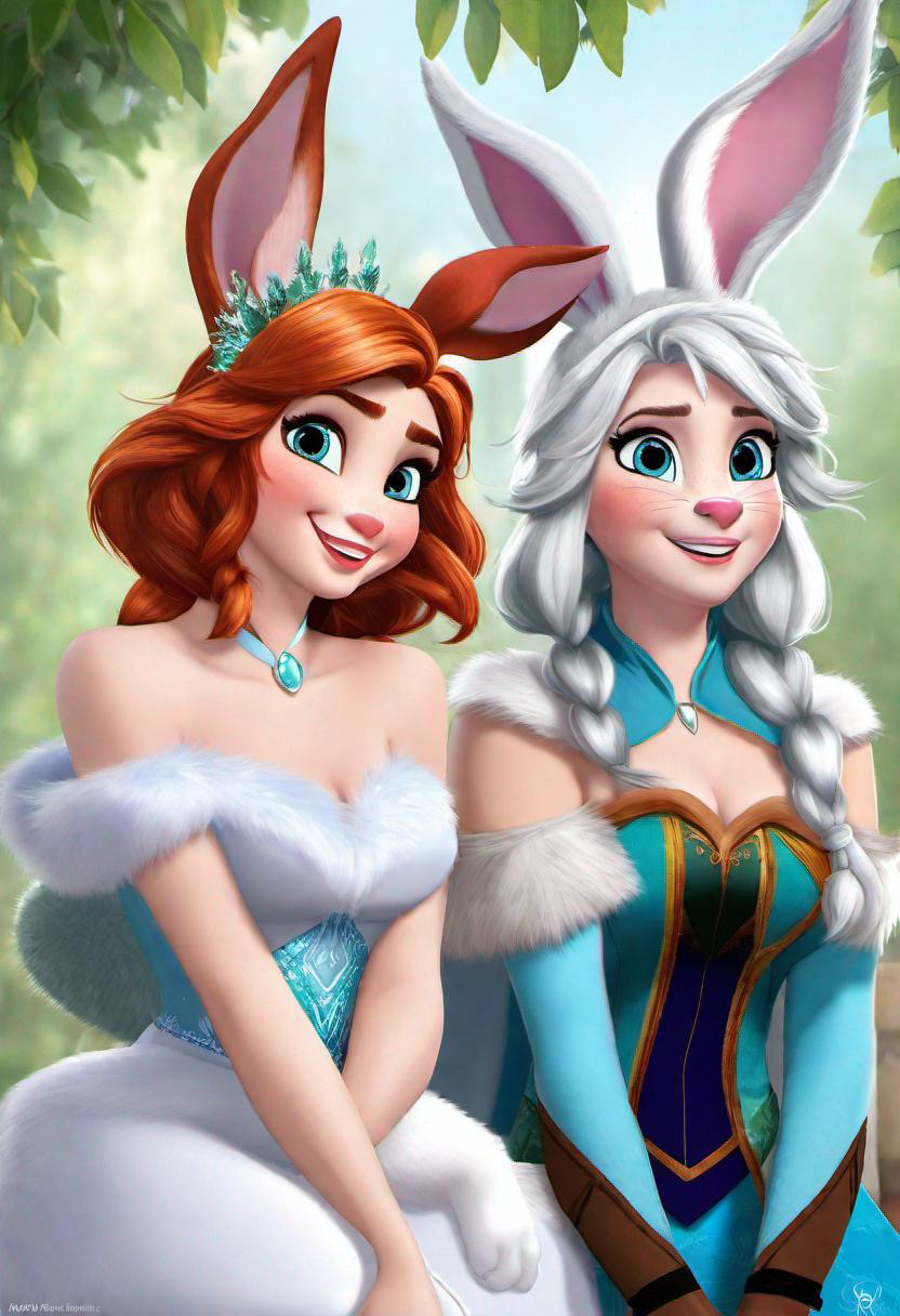 Anna Elsa Bunnygirls 001 Ai By Macguffin78 On Deviantart