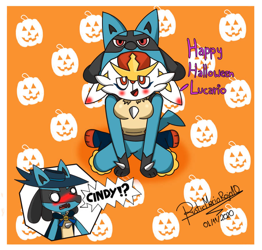 Lucario X Cinderace Ver Halloween By Rusticmariorojo10 On Deviantart