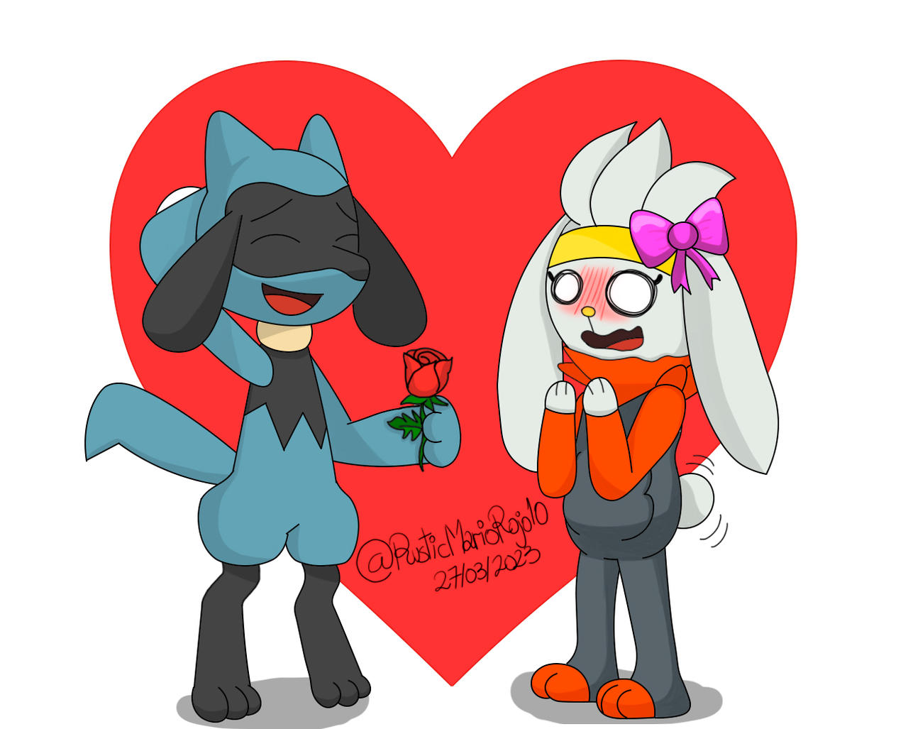 Riolu X Raboot By Rusticmariorojo10 On Deviantart
