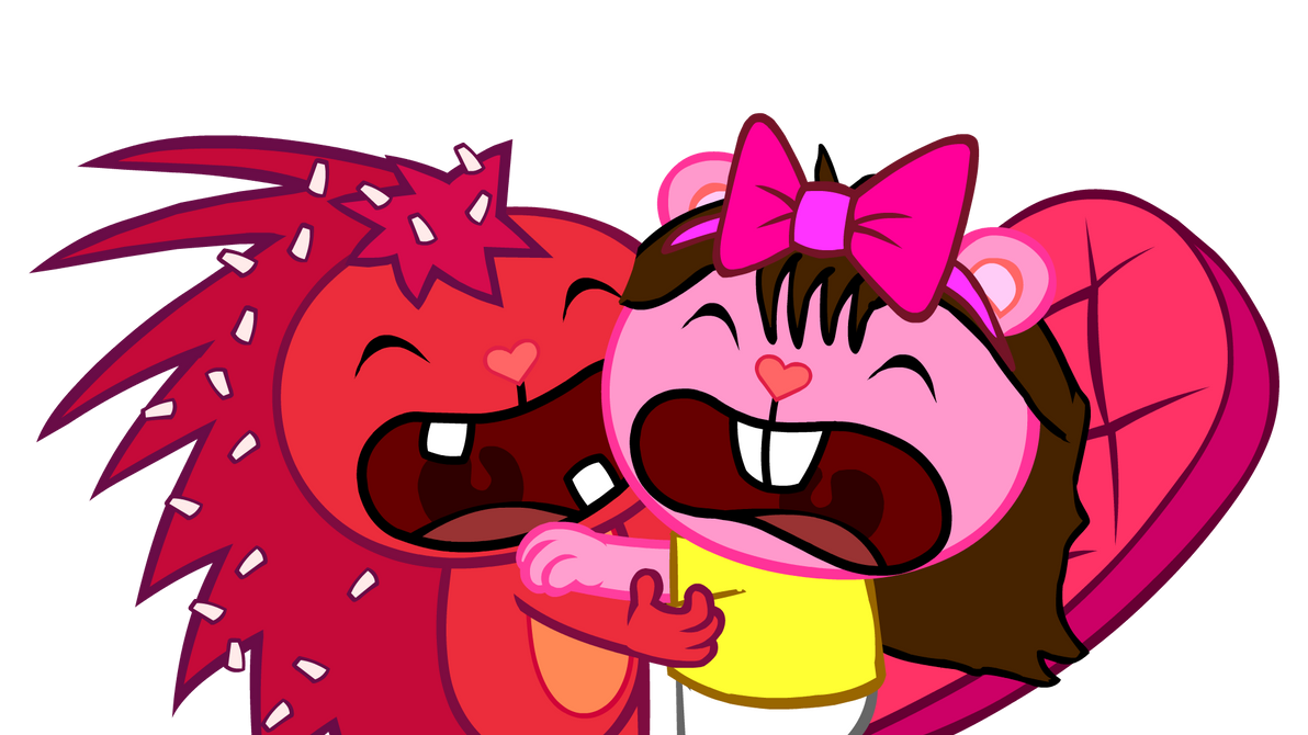 Me And Flaky Scared And Hugging Each Other By Bg Enterprises On Deviantart