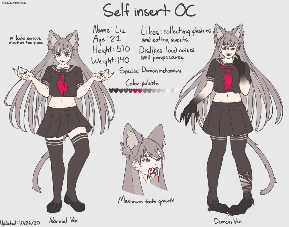My Self Insert OC Reference Sheet - Liz by nekonezuko on DeviantArt My Self Insert OC Reference Sheet - Liz by nekonezuko on DeviantArt