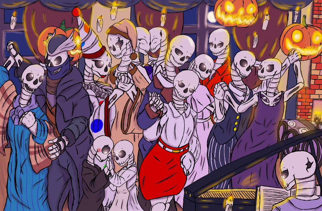 2022halloween Skeleton Party By Gozso Alako On Deviantart