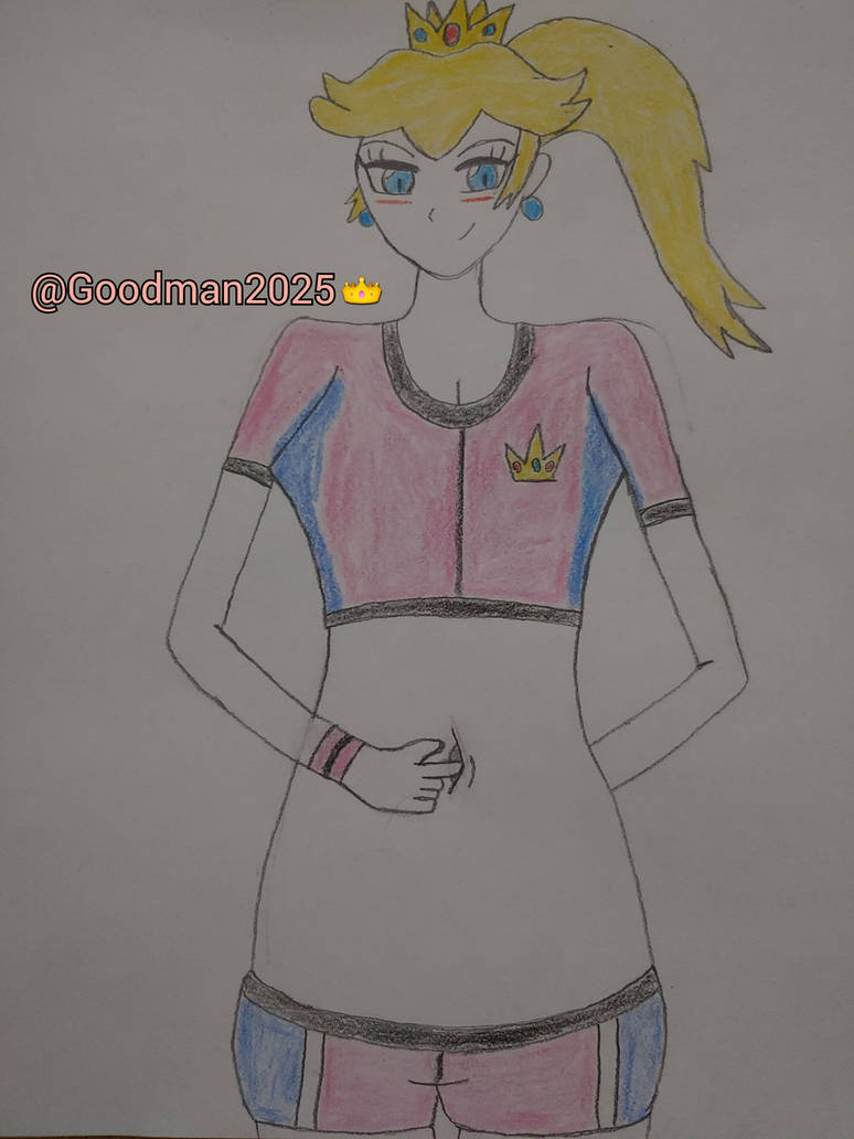 Peach Rubs Her Belly Button By Goodman2025 On Deviantart
