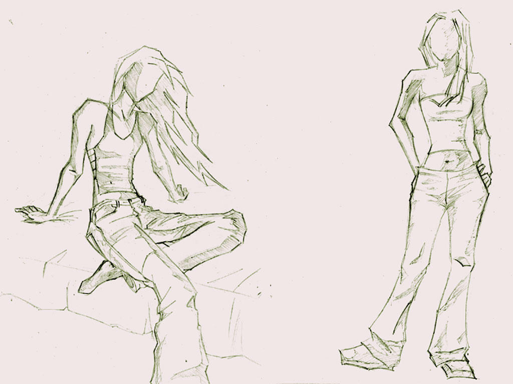 Girls sketchs by alixpoulot on DeviantArt