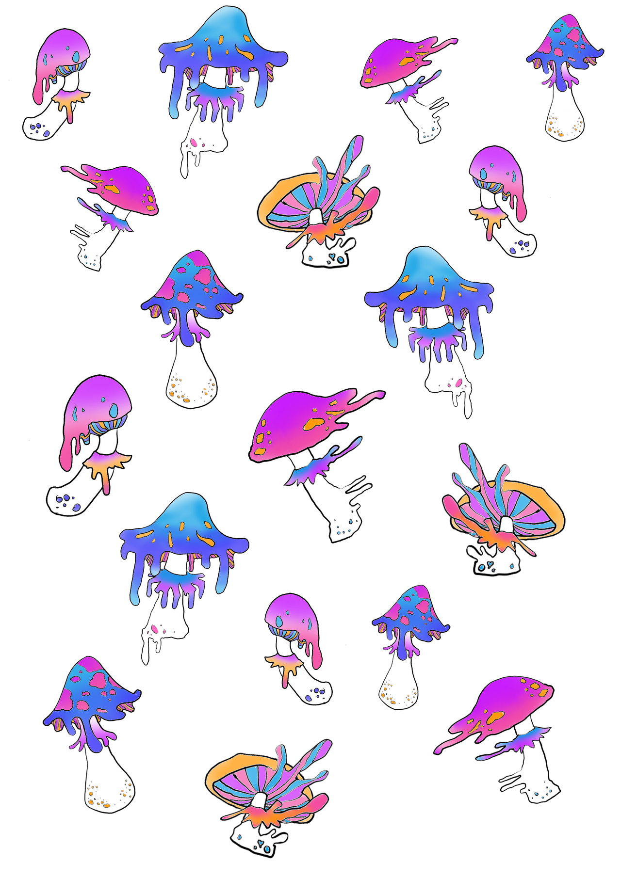 Trippy Mushrooms By Girl1nparadise On Deviantart