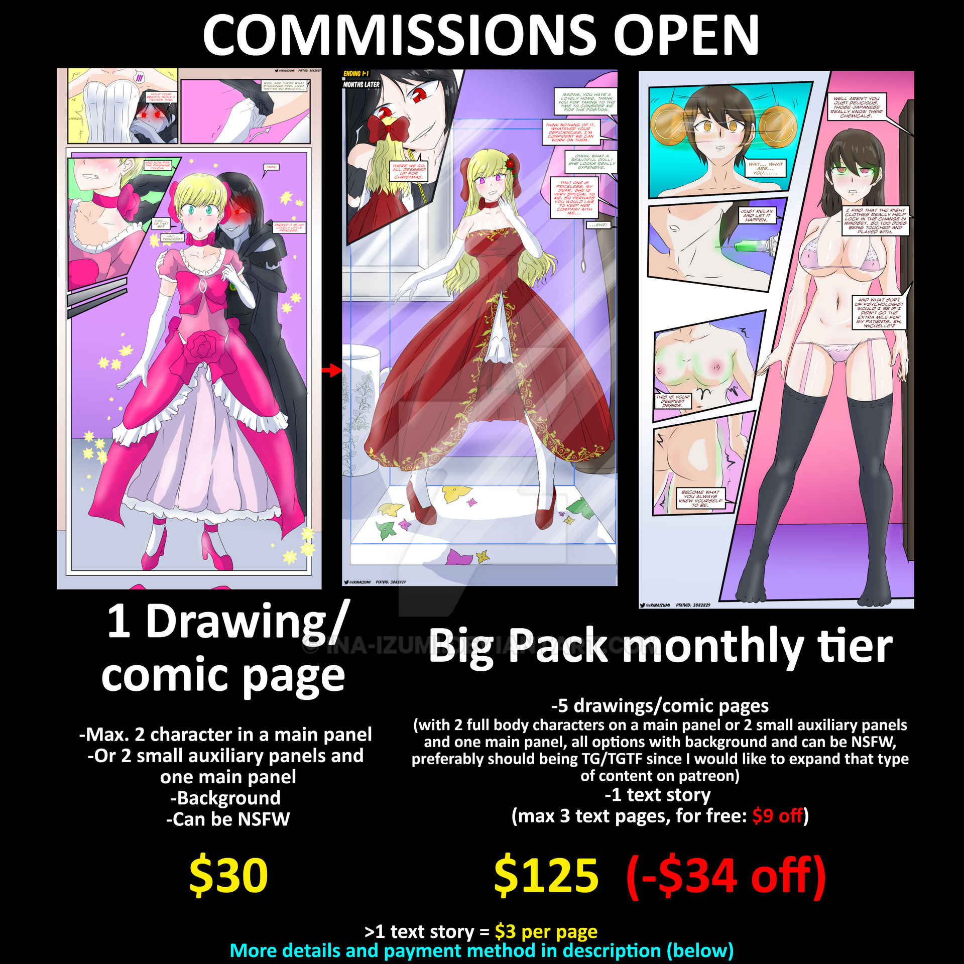 Commissions Open (details below) by Ina-Izumi on DeviantArt Commissions Open (details below) by Ina-Izumi on DeviantArt