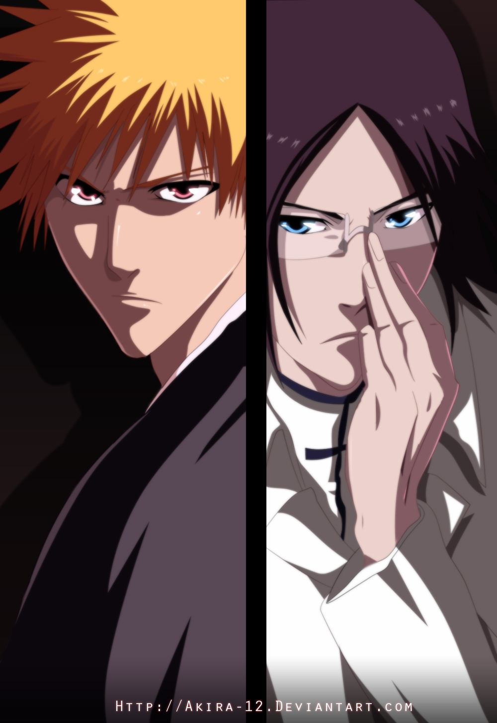 Ichigo Kurosaki And Uryuu Ishida By Akira 12 On Deviantart