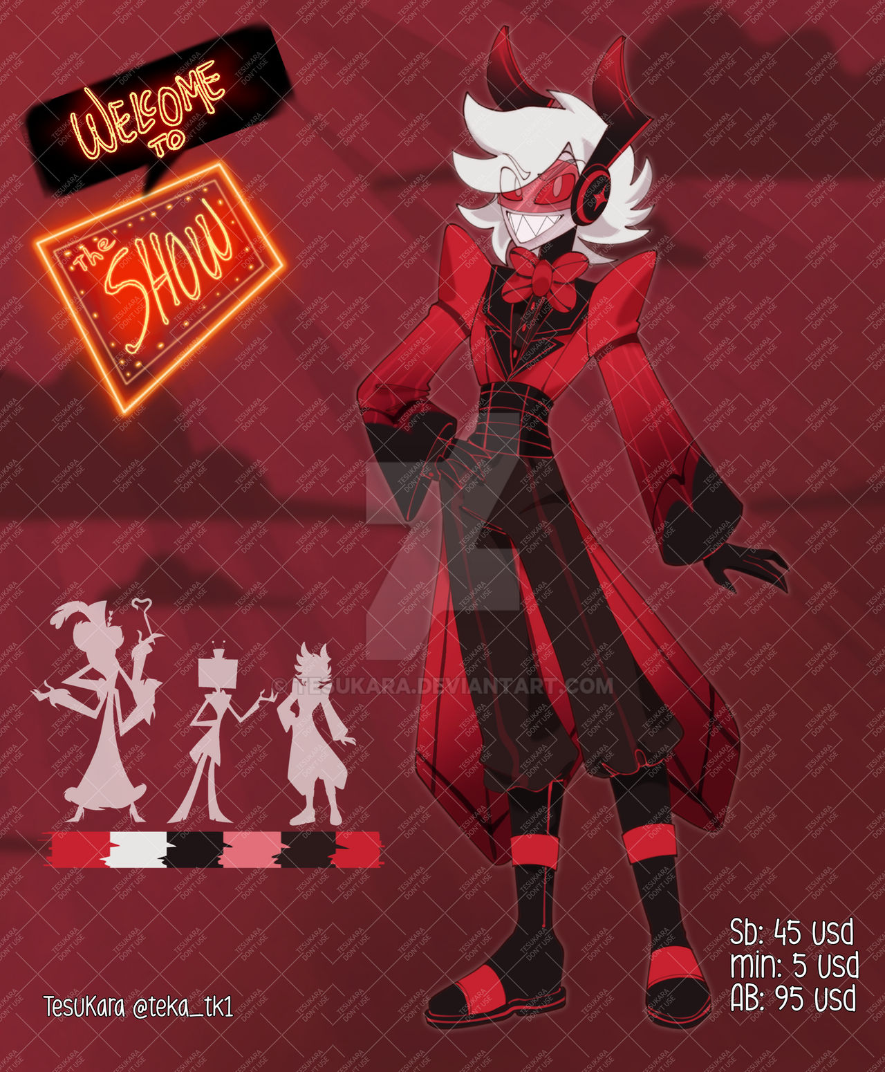 Closed Hazbin Hotel Adoptable By Tesukara On Deviantart