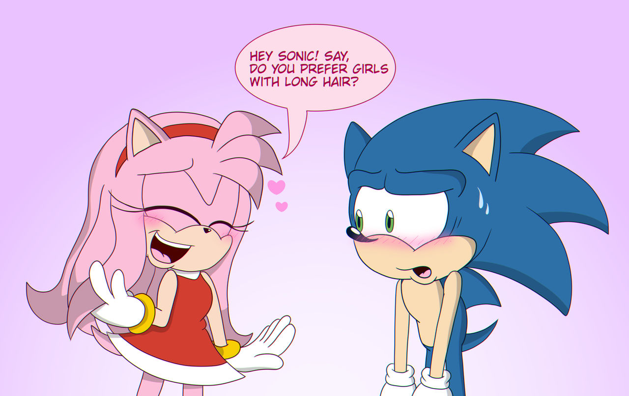 Amy Rose With Long Hair Coloring Page