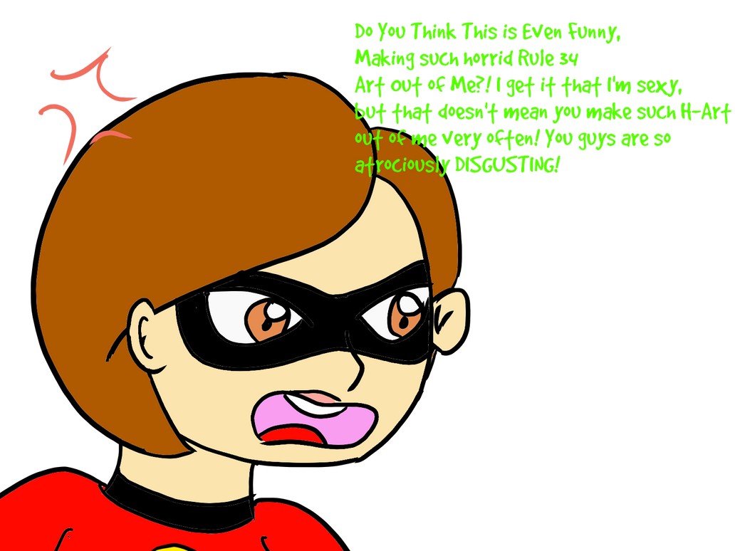 Elastigirls Angry Response To Rule 34 By Zorowarner On Deviantart
