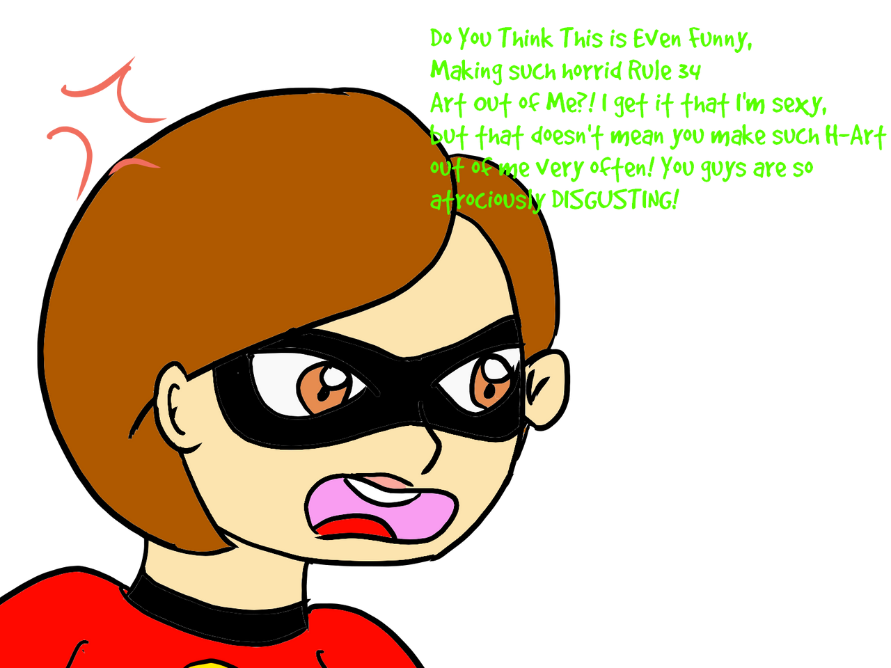 Elastigirls Angry Response To Rule 34 By Zorowarner On Deviantart