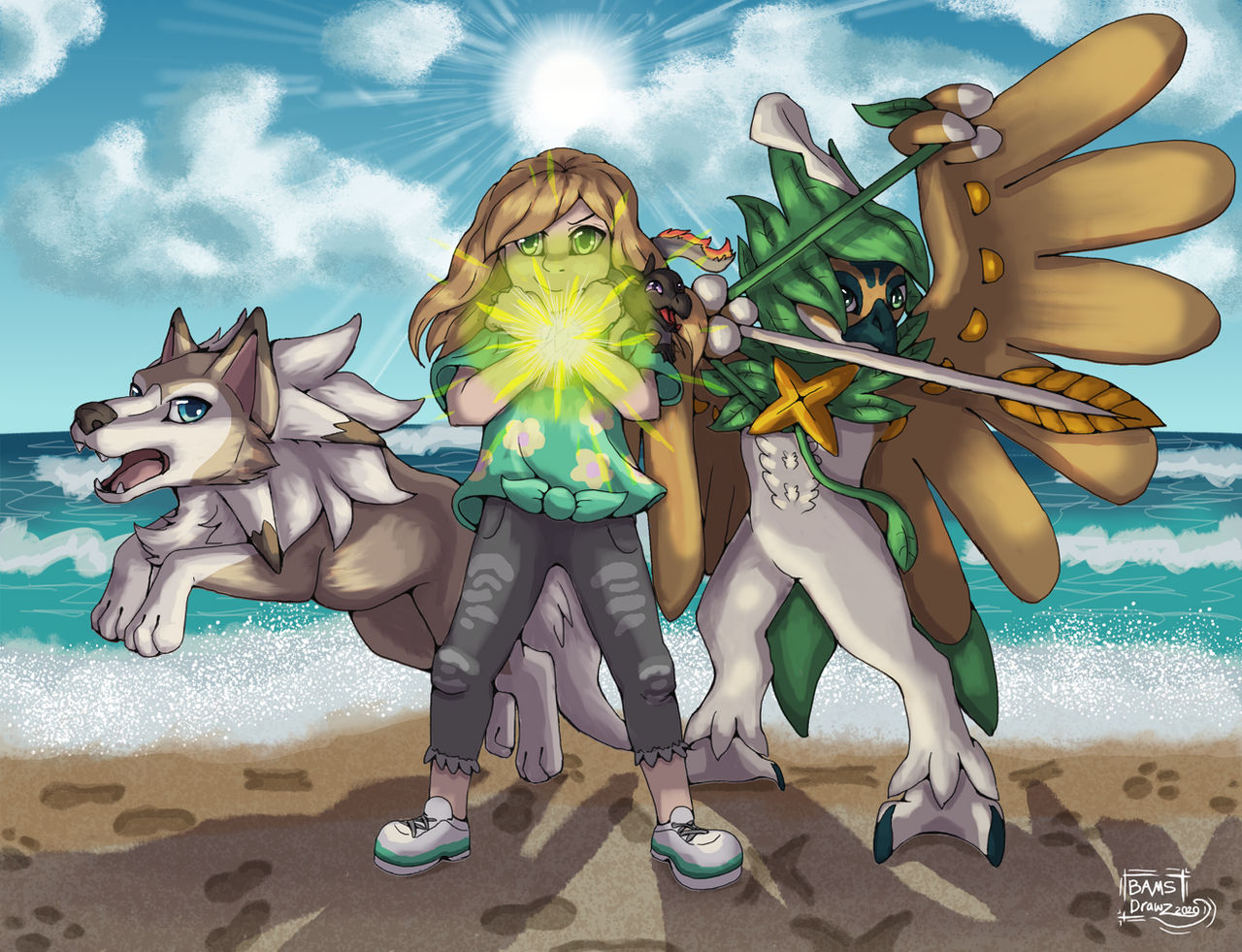 My Alolan Team Pokemon Fanart By Bamsdrawz On Deviantart