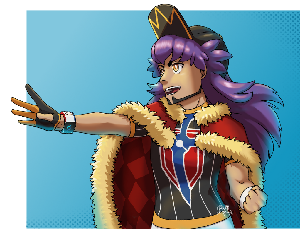 Leon In Action Pokemon Fanart By Bamsdrawz On Deviantart